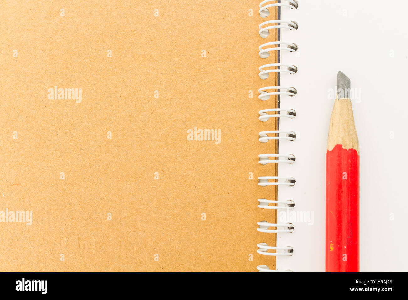 Book And Red Pencil Stock Photo - Alamy