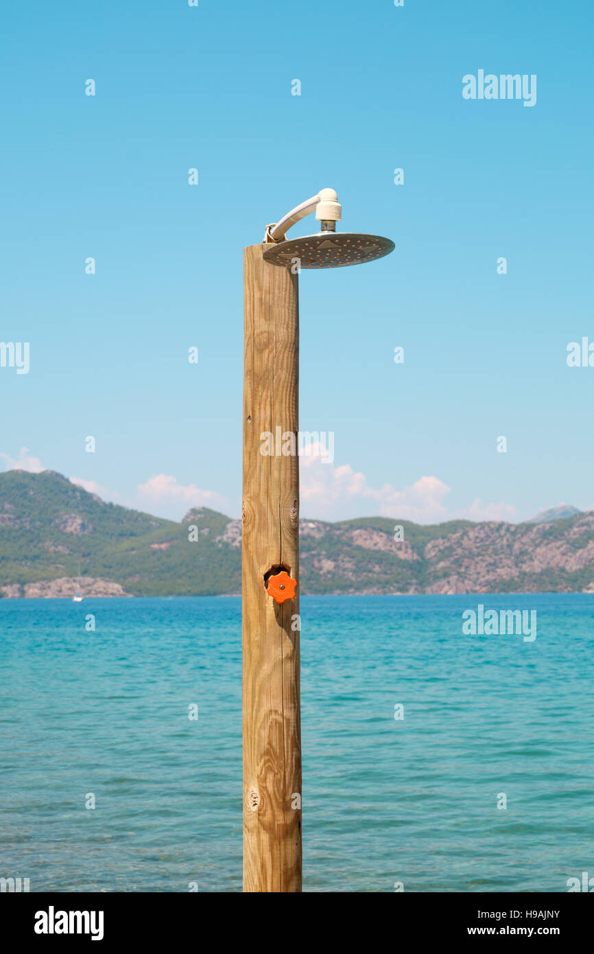 Outdoor shower on beach hi-res stock photography and images - Alamy