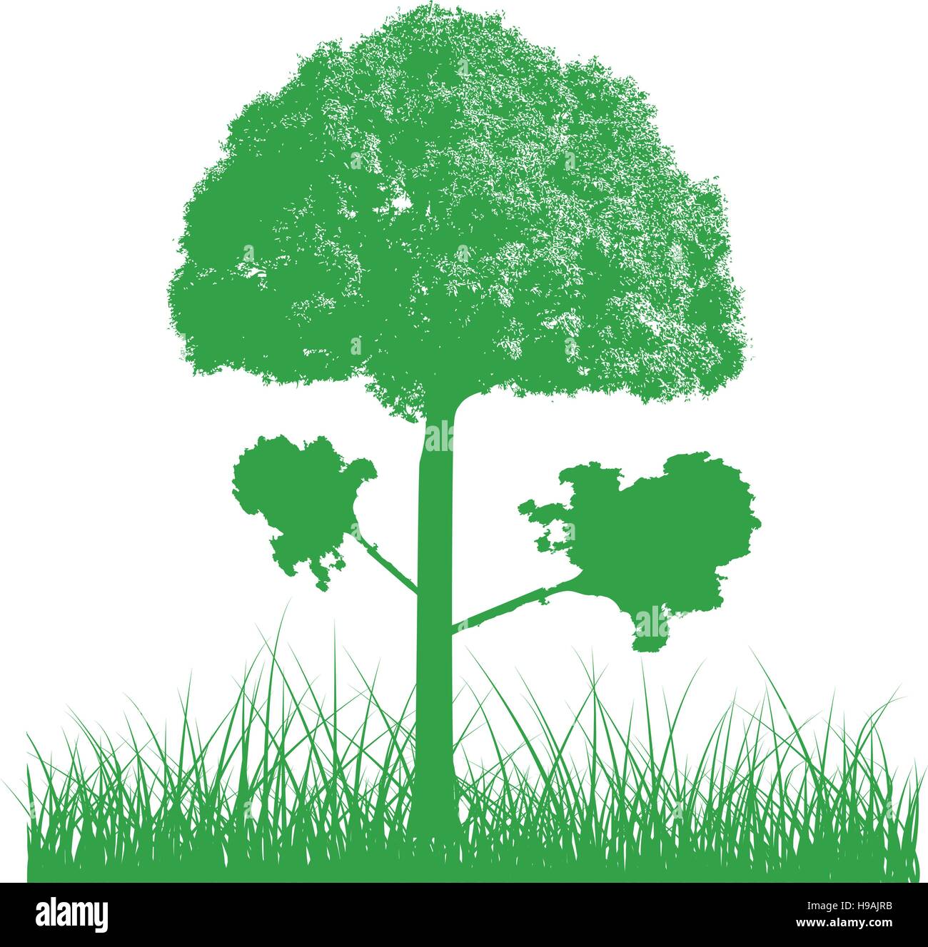 Green trees and grass Stock Vector Image & Art - Alamy