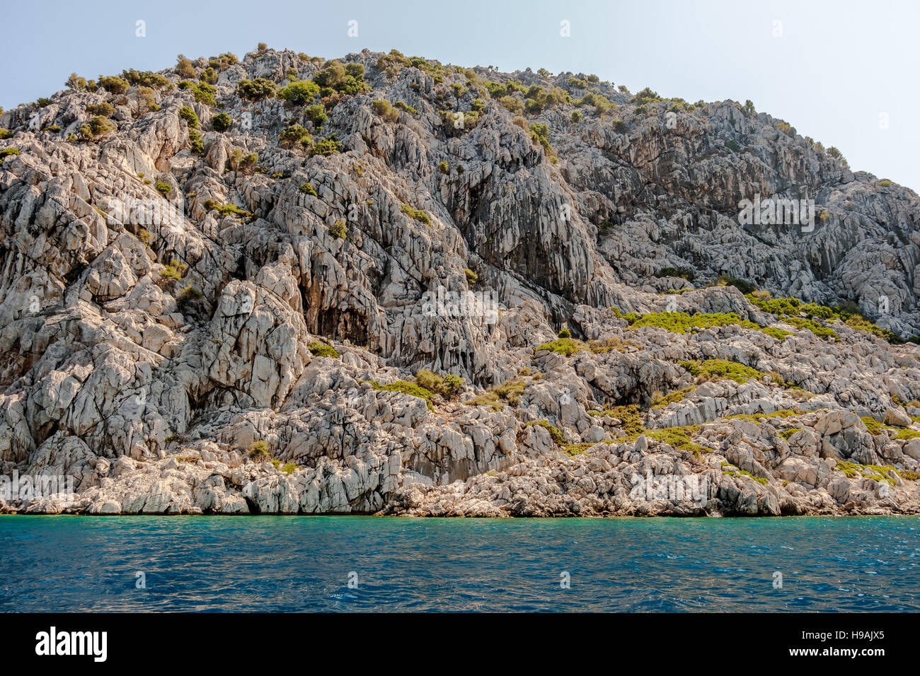 Rock coastline in the sea, Turkey Stock Photo - Alamy
