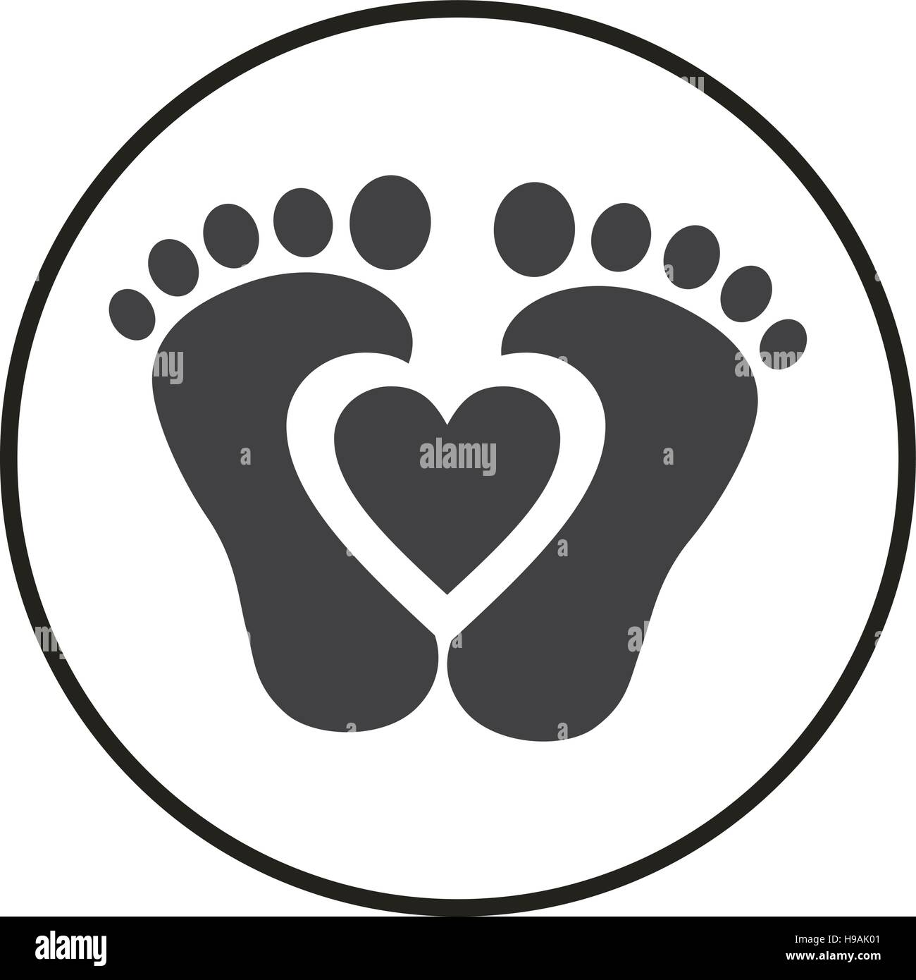 Babies feet Stock Vector Images - Alamy