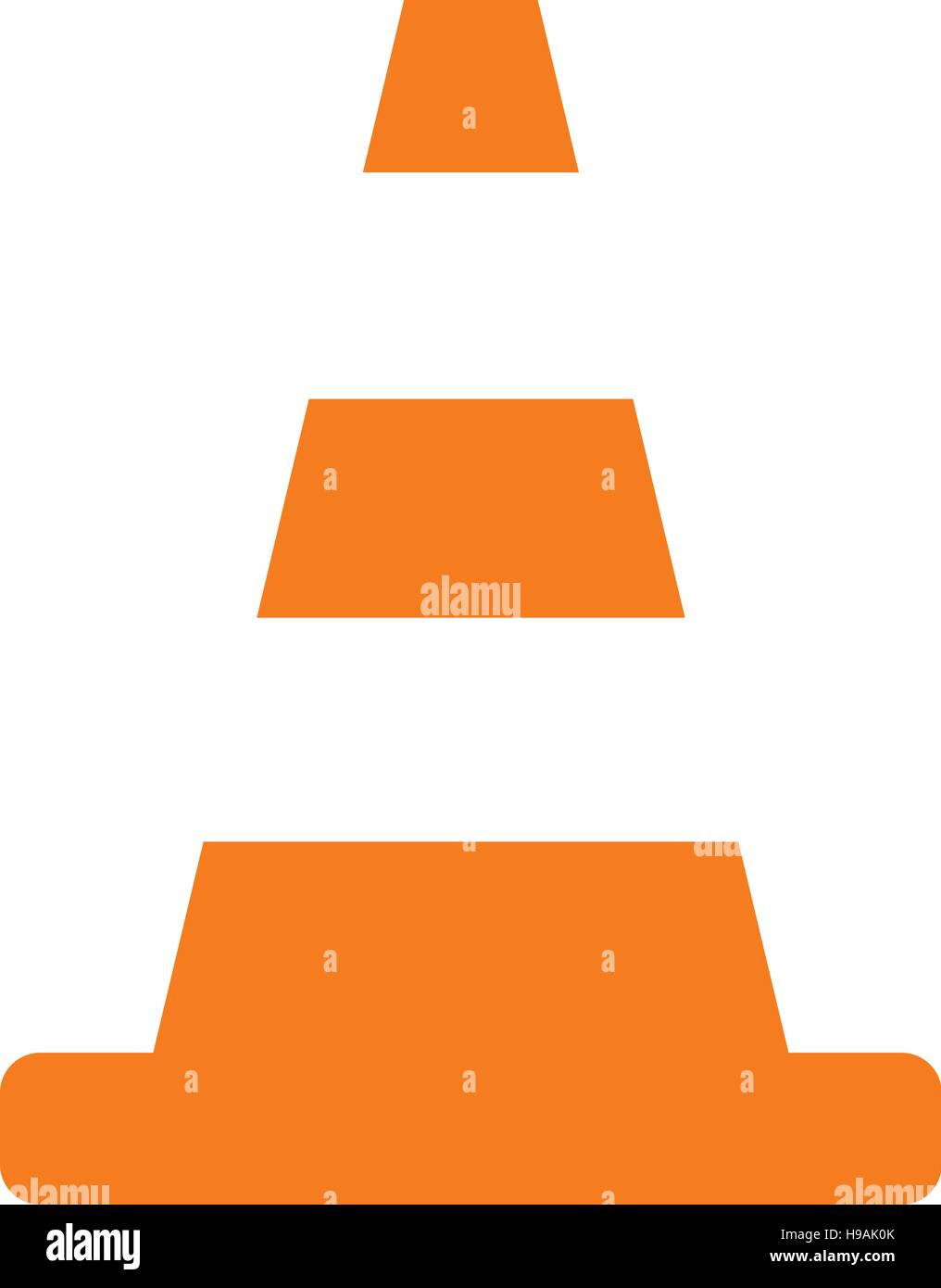 Orange plastic safety cone Stock Vector Images - Alamy
