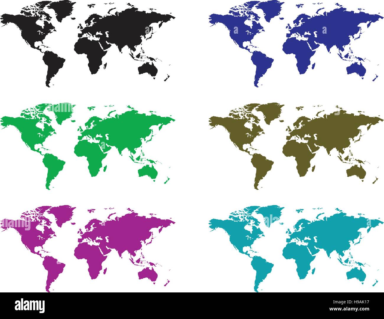 earth map icon colour set Stock Vector Image & Art - Alamy