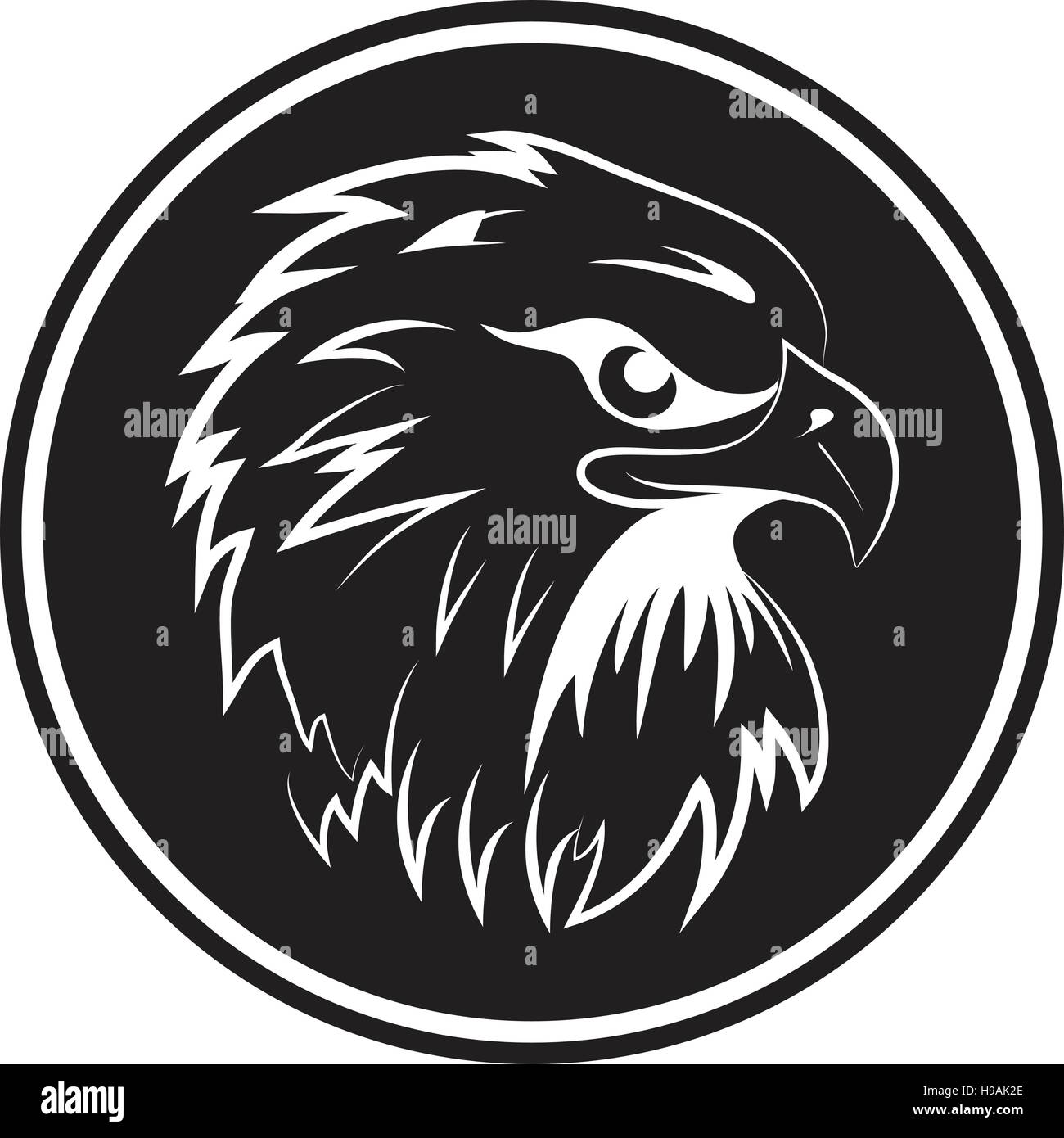 Fighting hawk black background Stock Vector Image & Art - Alamy