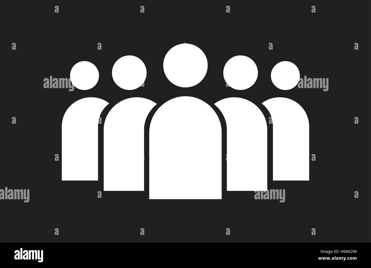 group of people icon black background Stock Vector Image & Art - Alamy