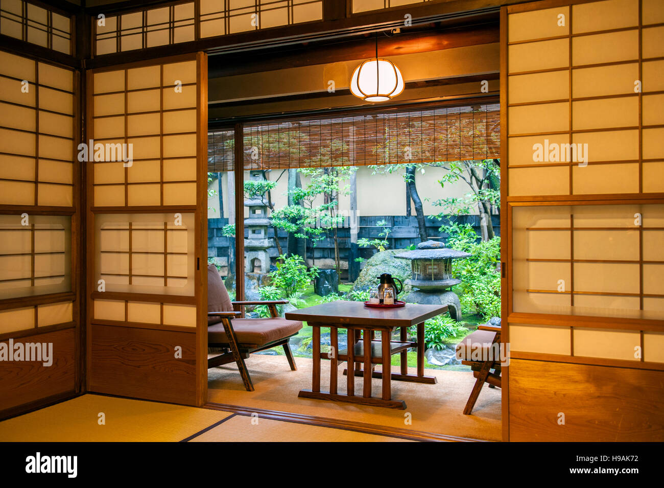 A guest room at Hiiragiya ryokan, a 6th generation traditional Japanese ...