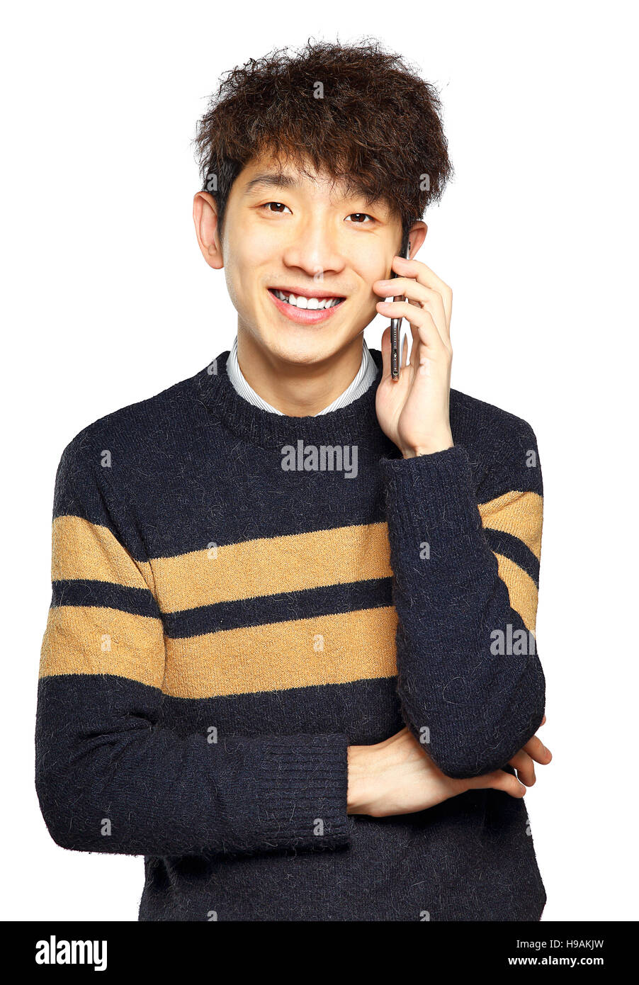 Talking on mobilephone hi-res stock photography and images - Alamy