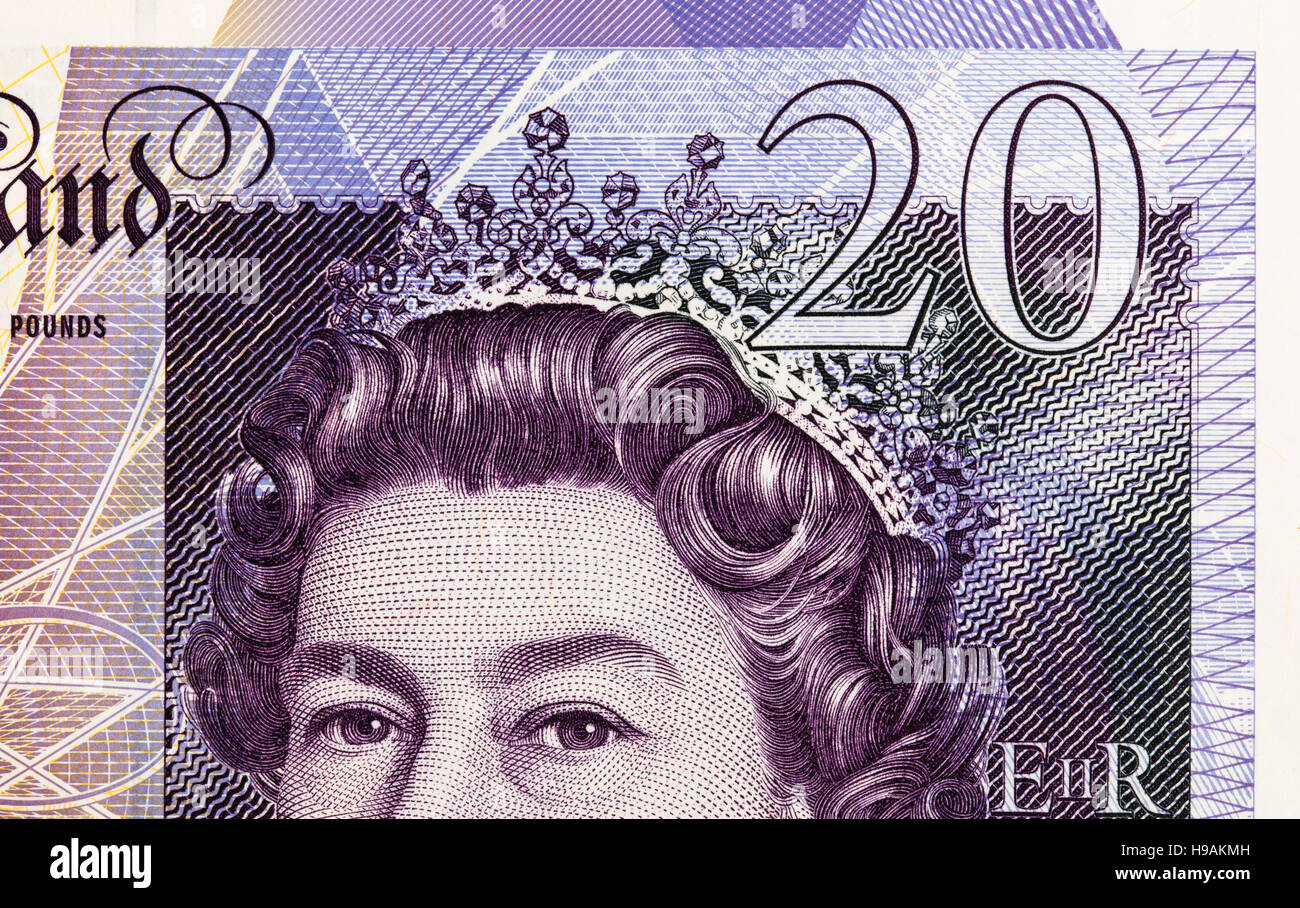 Pound currency background, close-up - 20 Pounds Stock Photo - Alamy
