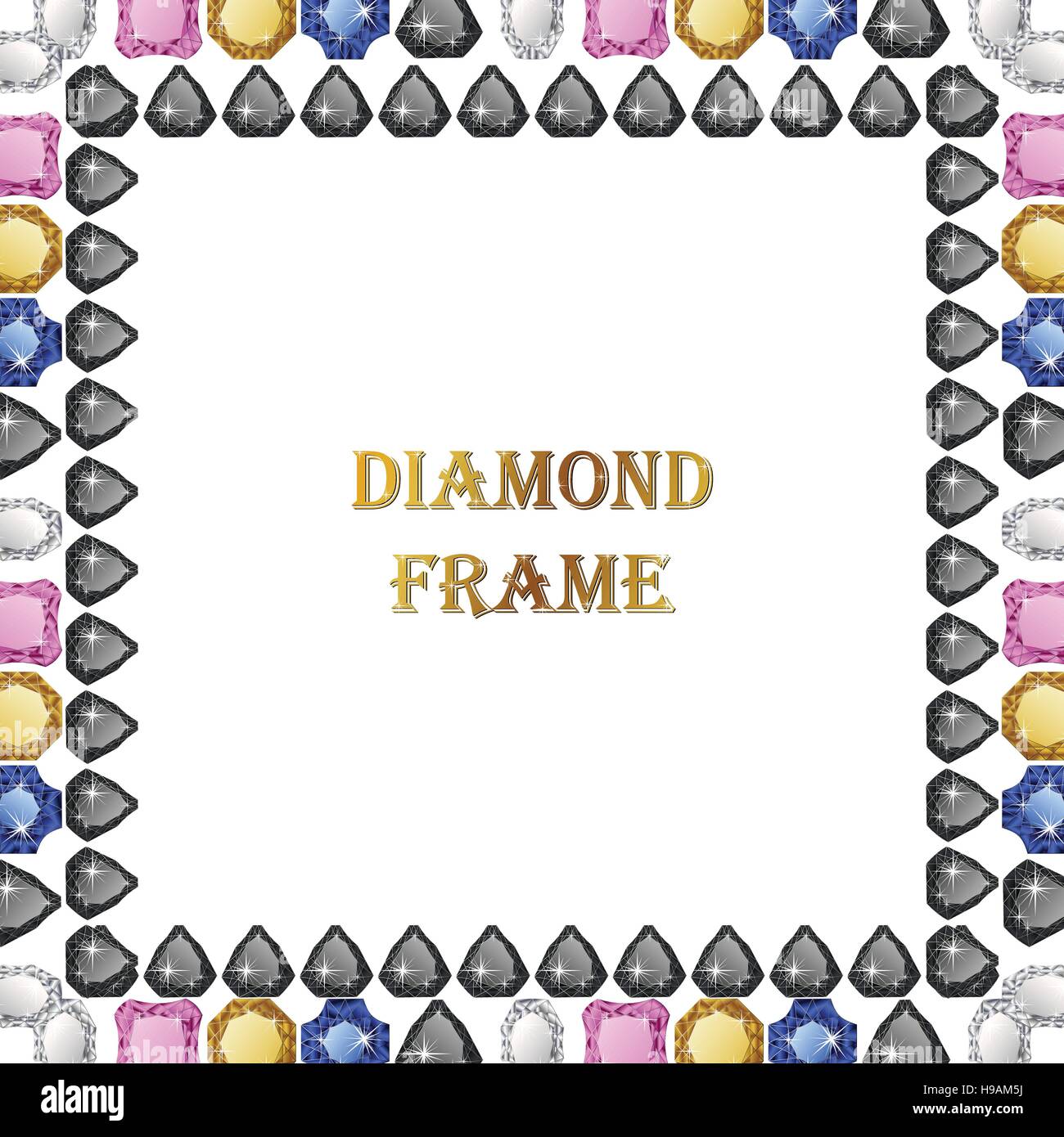 Diamonds square frame Stock Vector Image & Art - Alamy