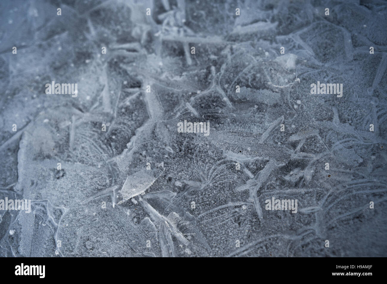 Spring background - meltinh and cracking ice Stock Photo - Alamy