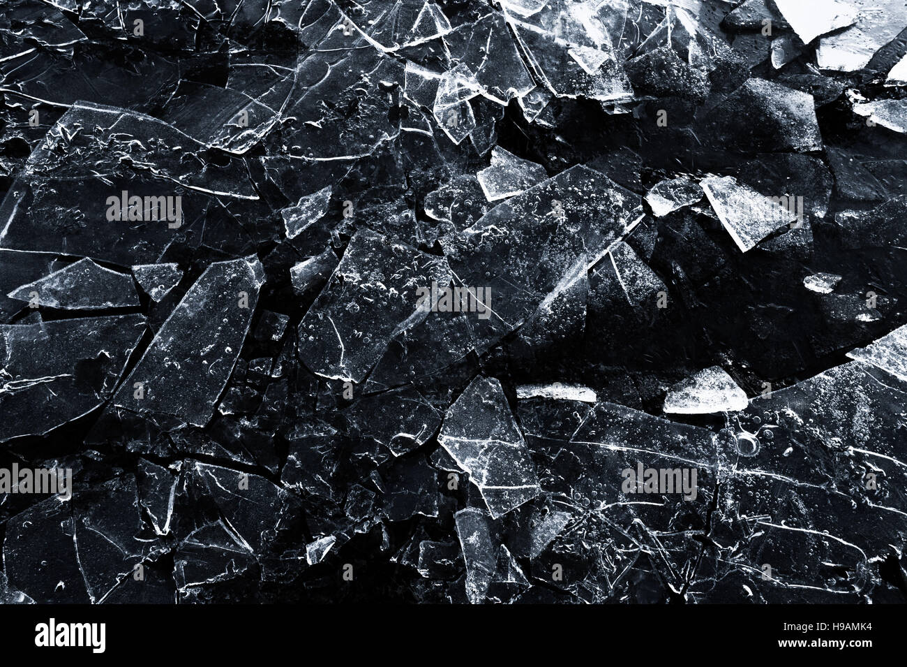 Spring background - meltinh and cracking ice Stock Photo - Alamy