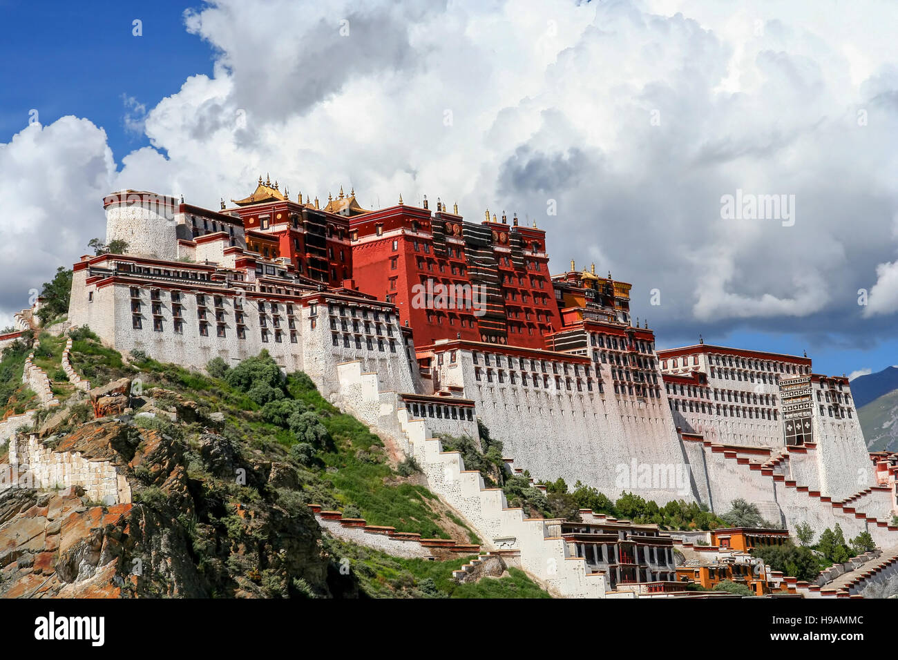 Potala Palace in summer, Lhasa, Tibet, Himalayan Asia Stock Photo - Alamy