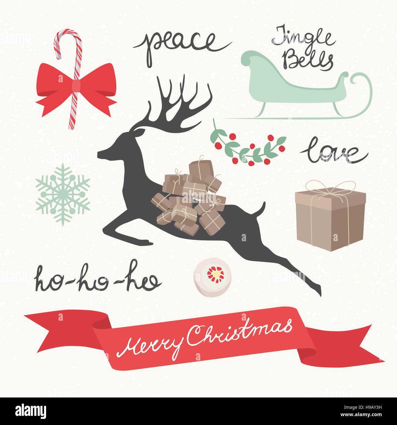 Vector illustration deer hi-res stock photography and images - Alamy