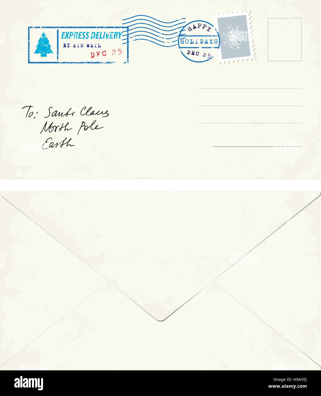 Postage stamp handwriting Stock Vector Images - Alamy