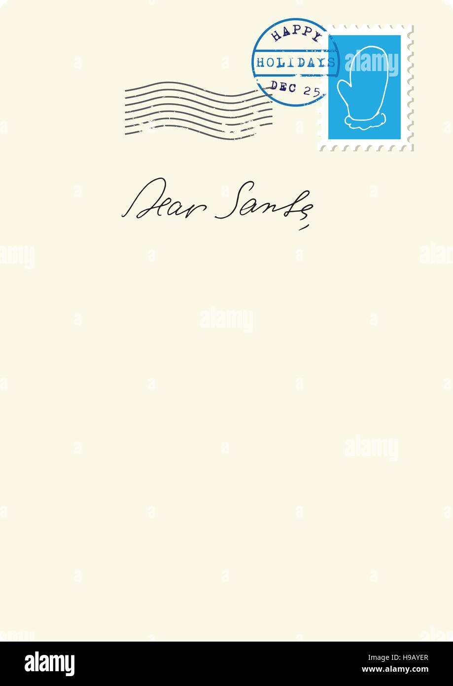 Santa wish Stock Vector Images - Alamy