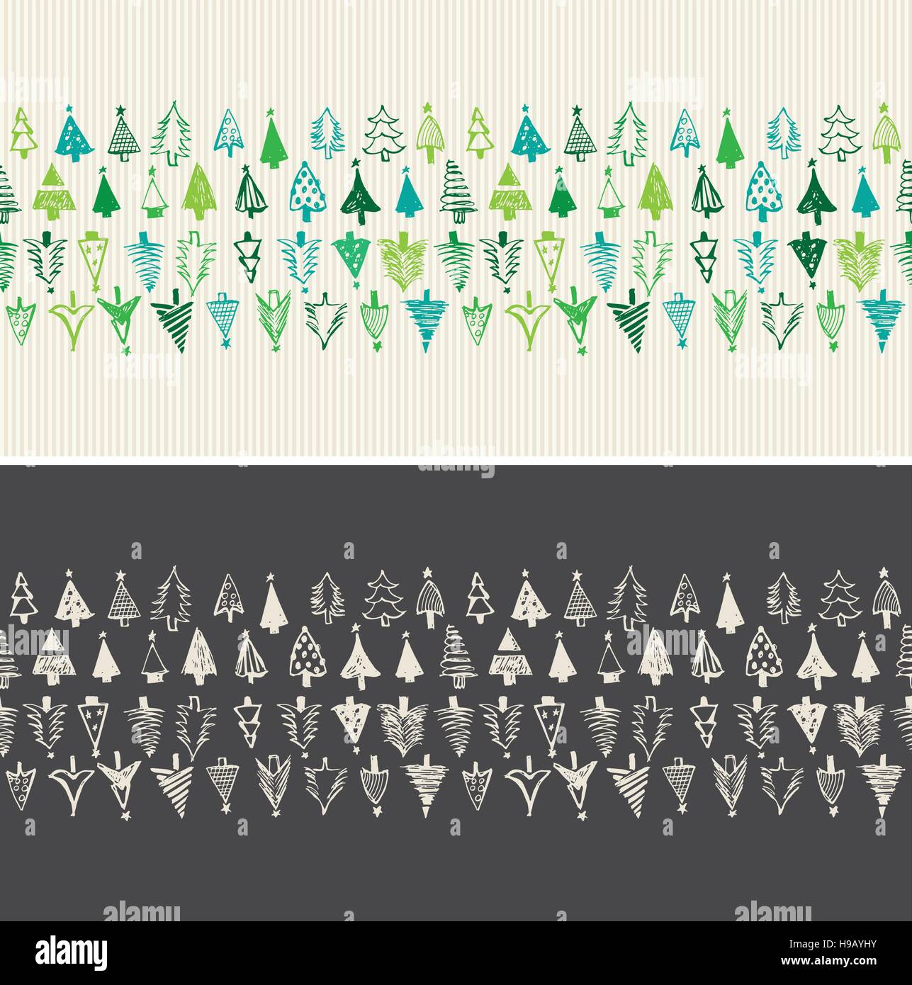Hand drawn forest trees Stock Vector Images - Alamy