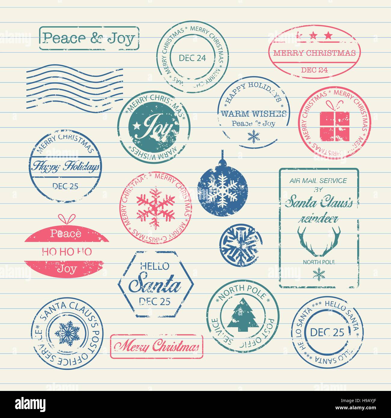 Christmas stamps hi-res stock photography and images - Alamy