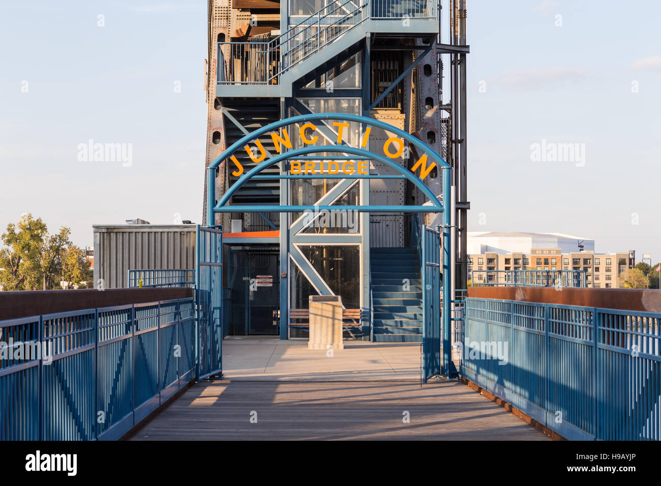 The approach to the Junction Bridge on the Arkansas River Trail in ...