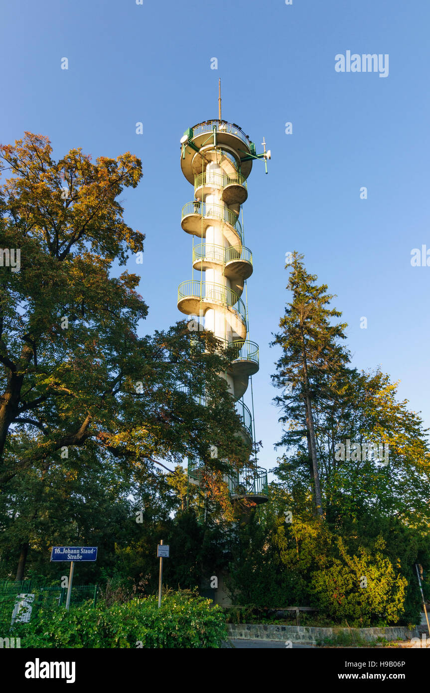 Wien, Vienna: observation tower Jubiläumswarte at mountain ...