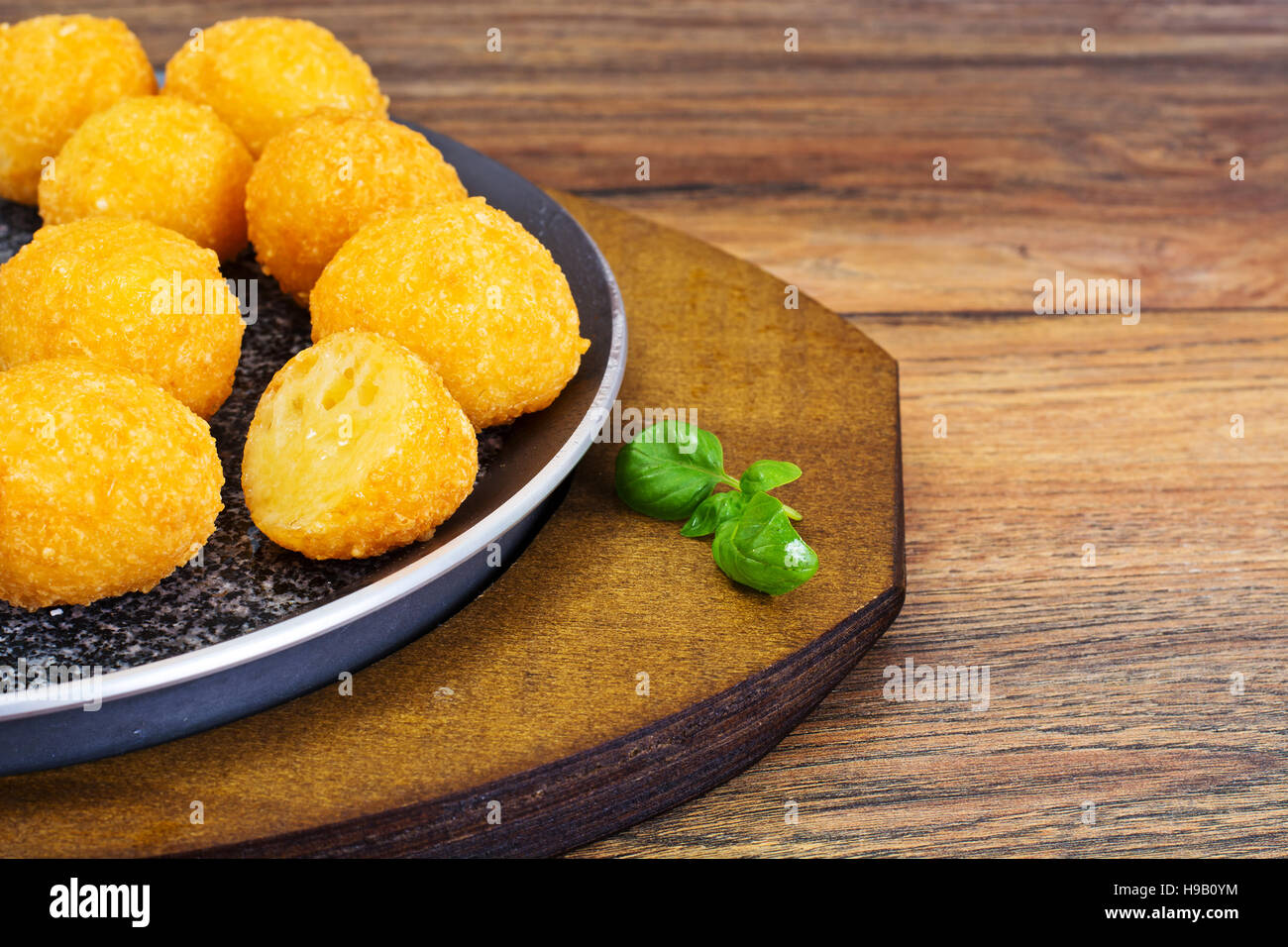 Deep Fried Cheese Balls Studio Photo Stock Photo - Alamy