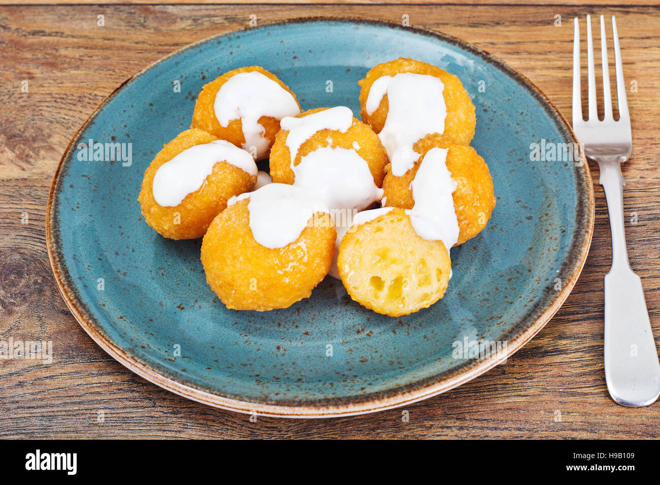 Deep Fried Cheese Balls Studio Photo Stock Photo - Alamy