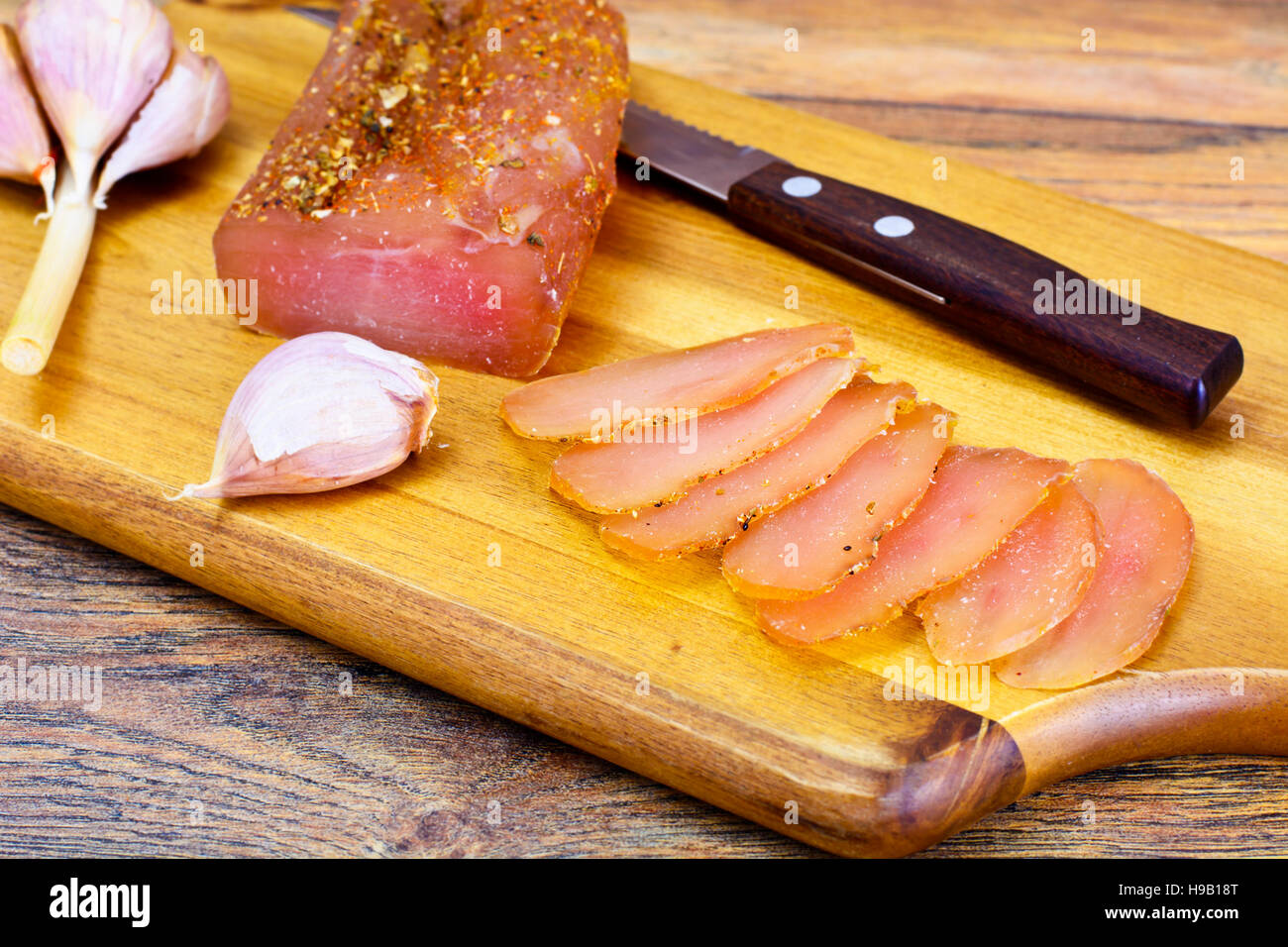 Cold Boiled Pork with Spice. Studio Photo Stock Photo - Alamy