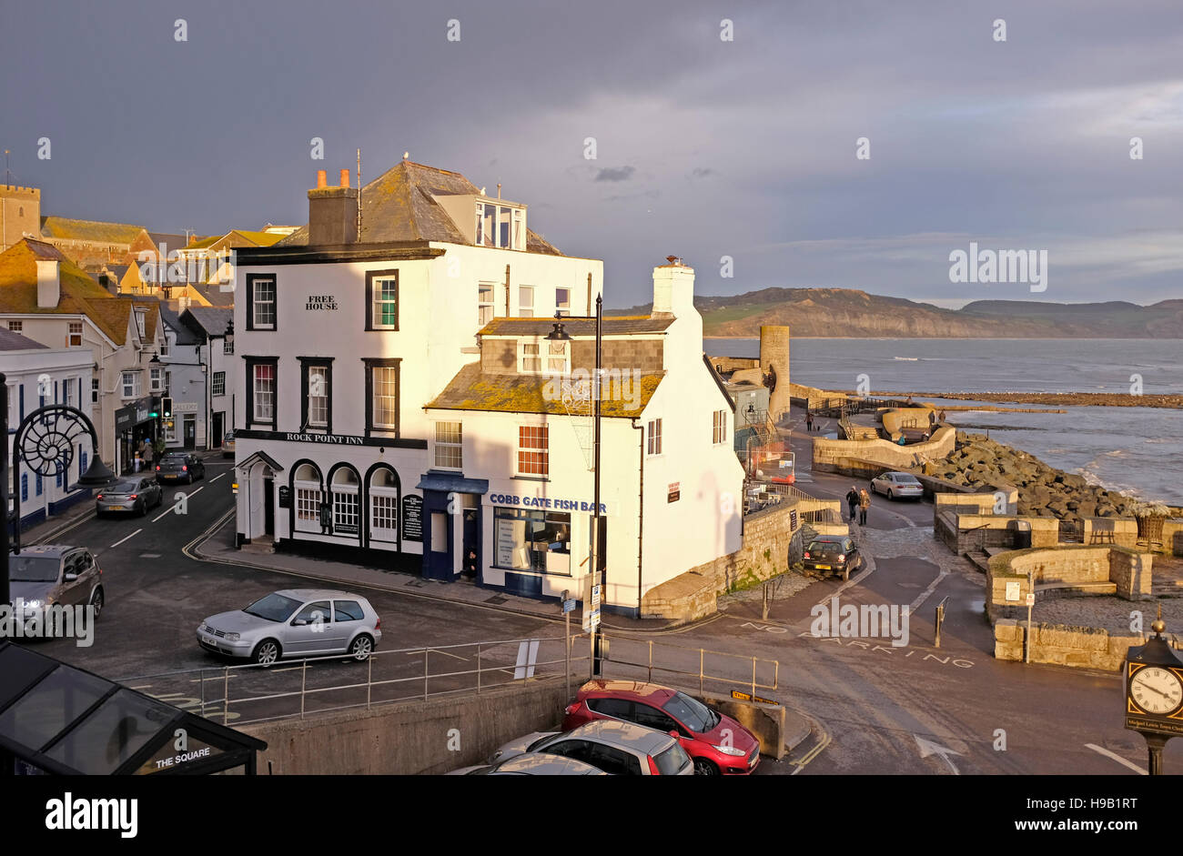 Lyme Regis Dorset The Rock Point Inn pub Stock Photo - Alamy