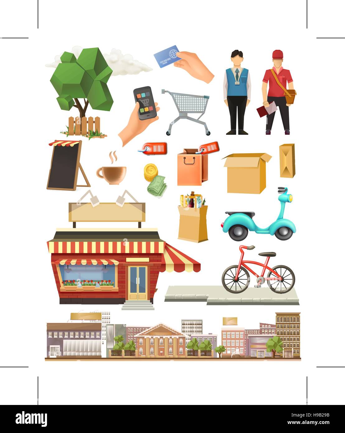 Low poly house Cut Out Stock Images & Pictures - Alamy