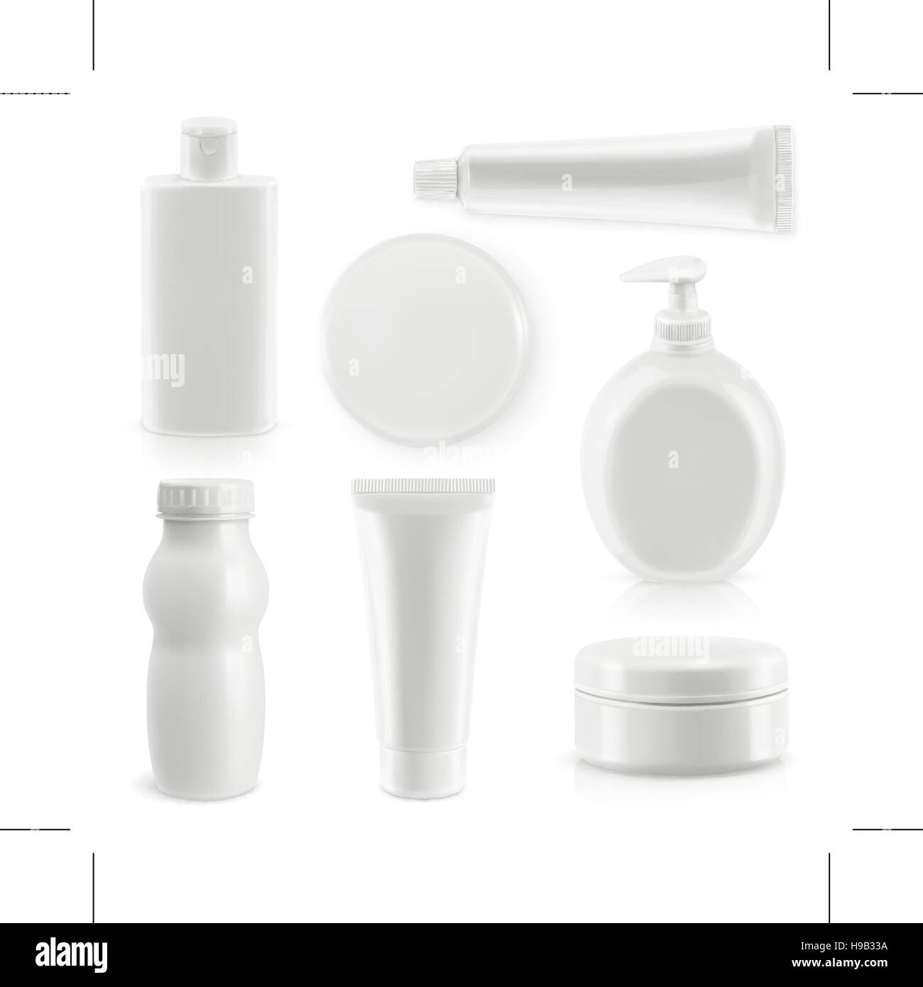 Cosmetics skincare empty plastic Stock Vector Images - Alamy