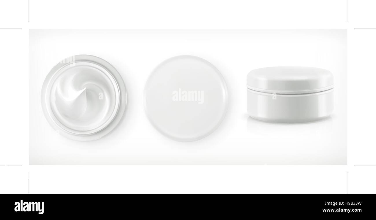 Round packaging of cream, vector object Stock Vector Image & Art - Alamy