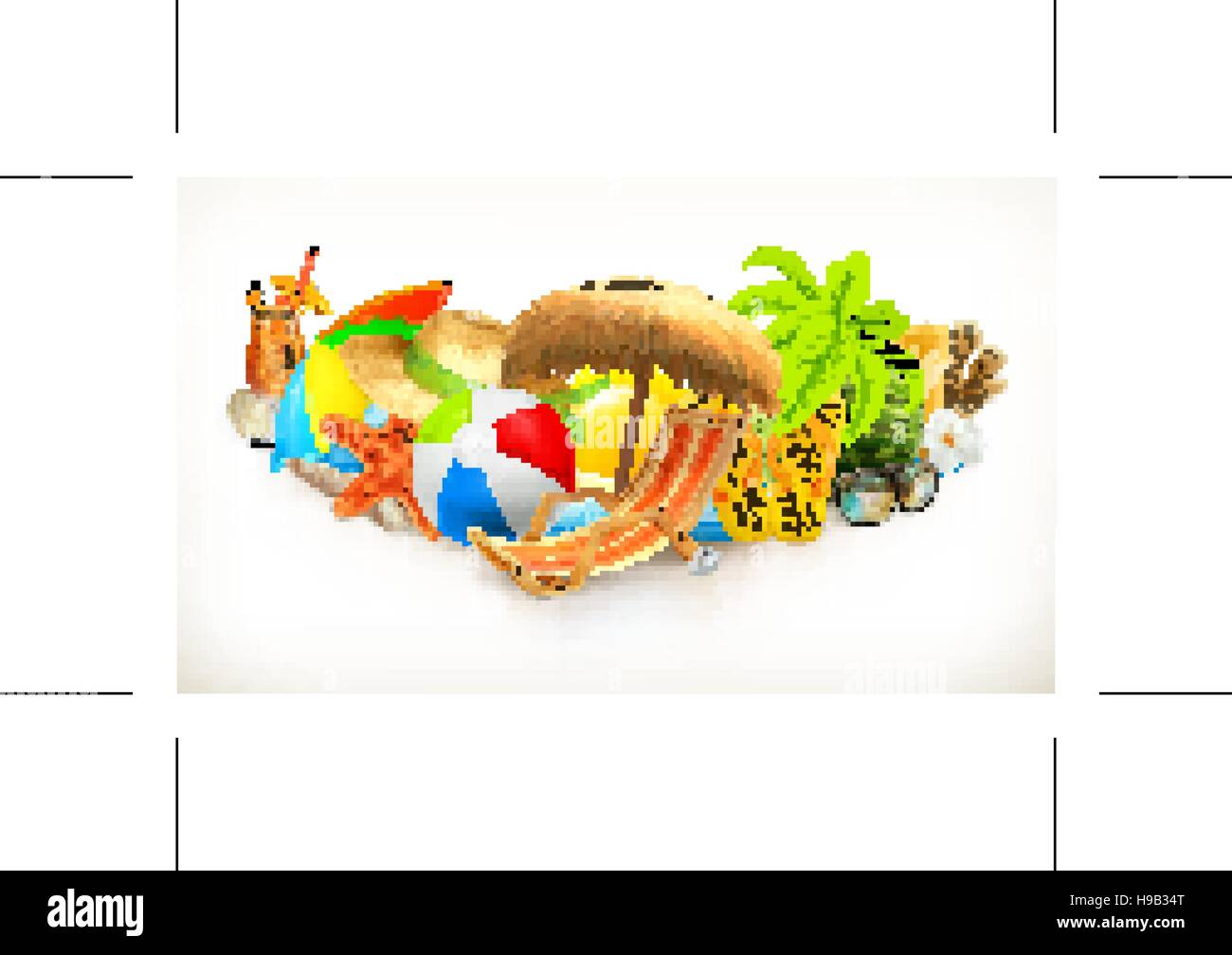 Summer background exotic weekend Stock Vector Images - Alamy