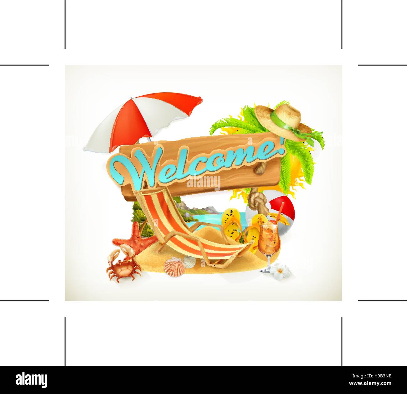 Welcome tropical Stock Vector Images - Alamy
