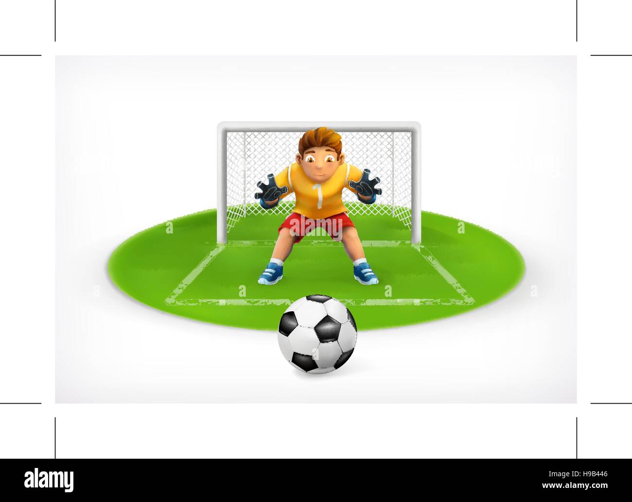 Goalkeeper vector vectors hi-res stock photography and images - Alamy
