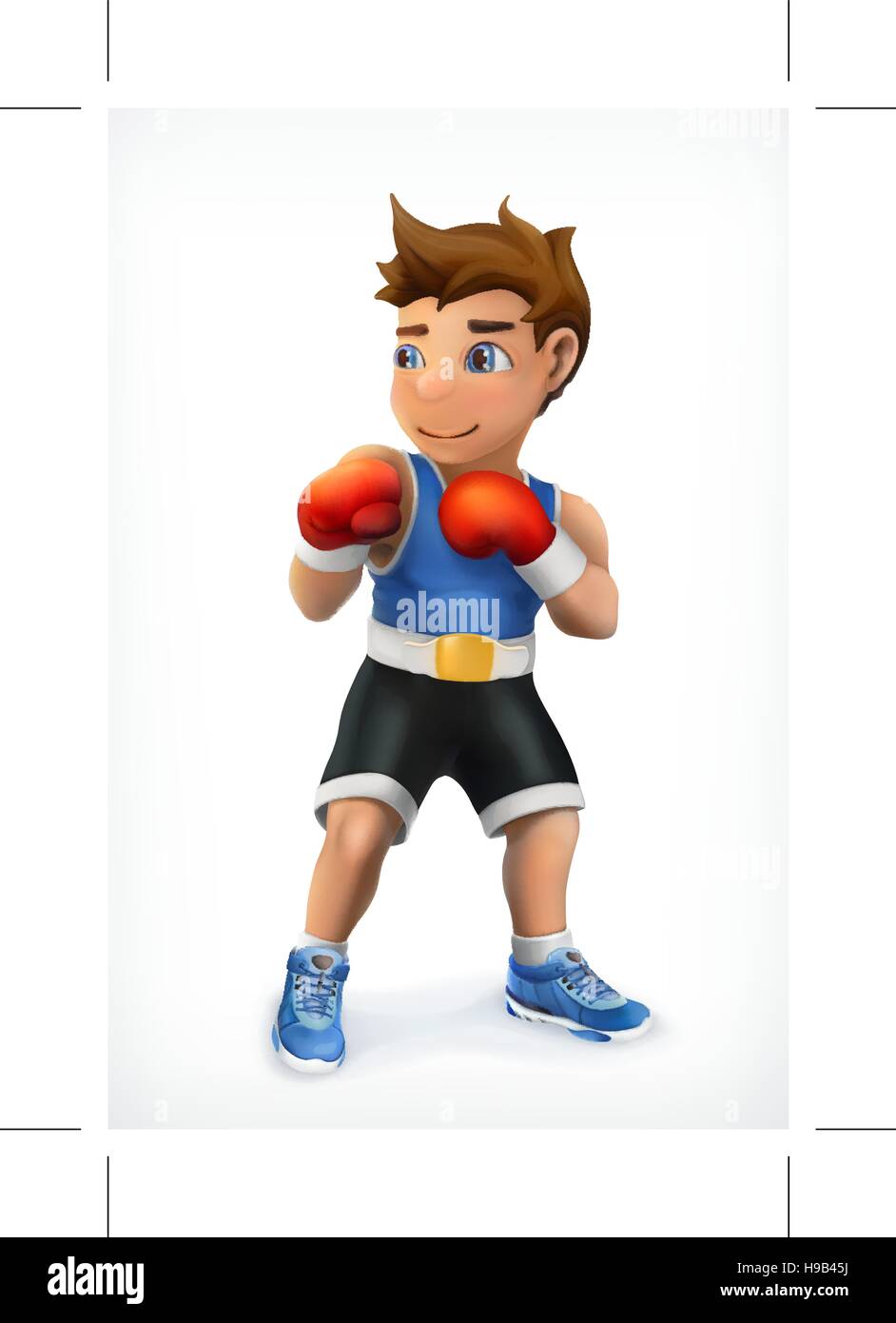 Child boxer Stock Vector Images - Alamy