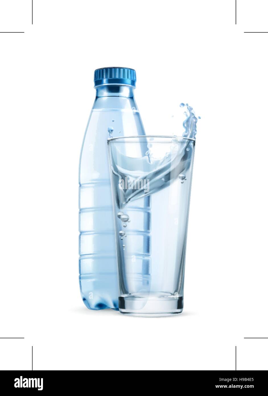 Water bottle and glass, vector icon Stock Vector Image & Art - Alamy