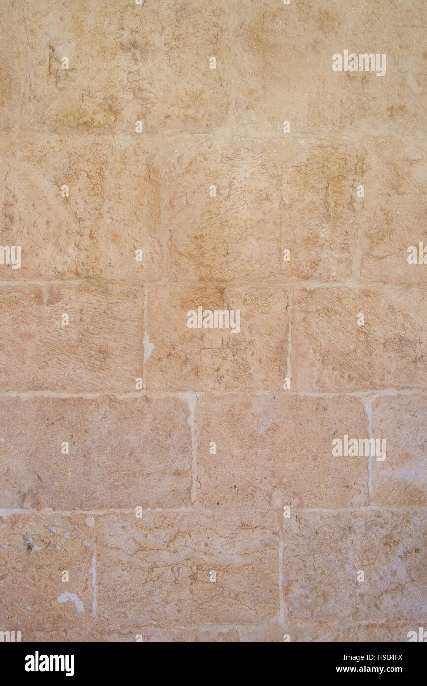 Tan stone wall texture Stock Photo - Alamy