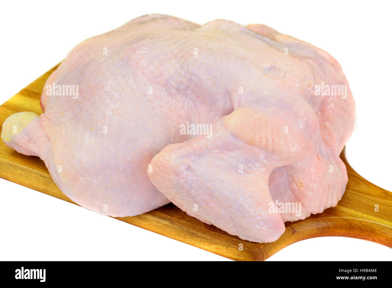 The Split Carcass of Raw Chicken. Isolated on White. Studio Photo Stock ...
