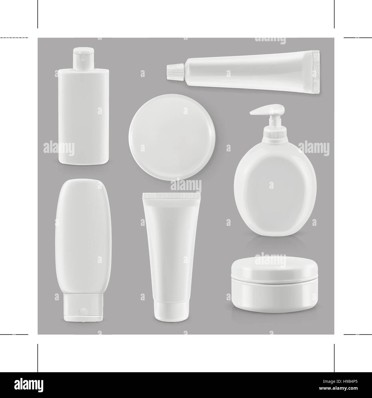 Cosmetics skincare empty plastic Stock Vector Images - Alamy