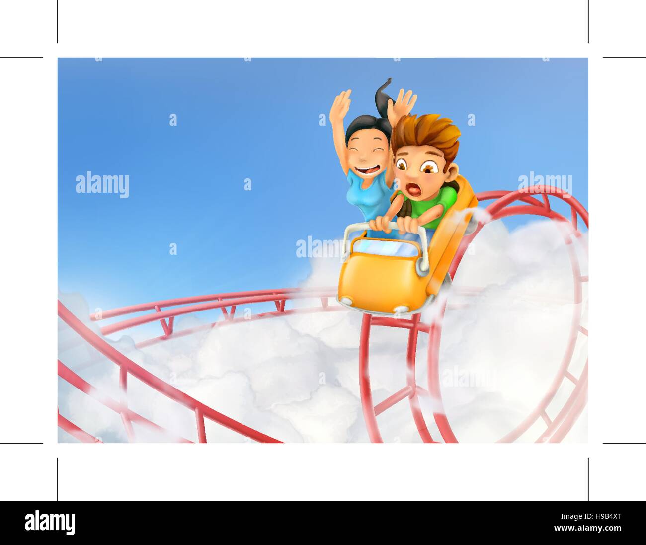 Roller coaster Cut Out Stock Images & Pictures - Alamy