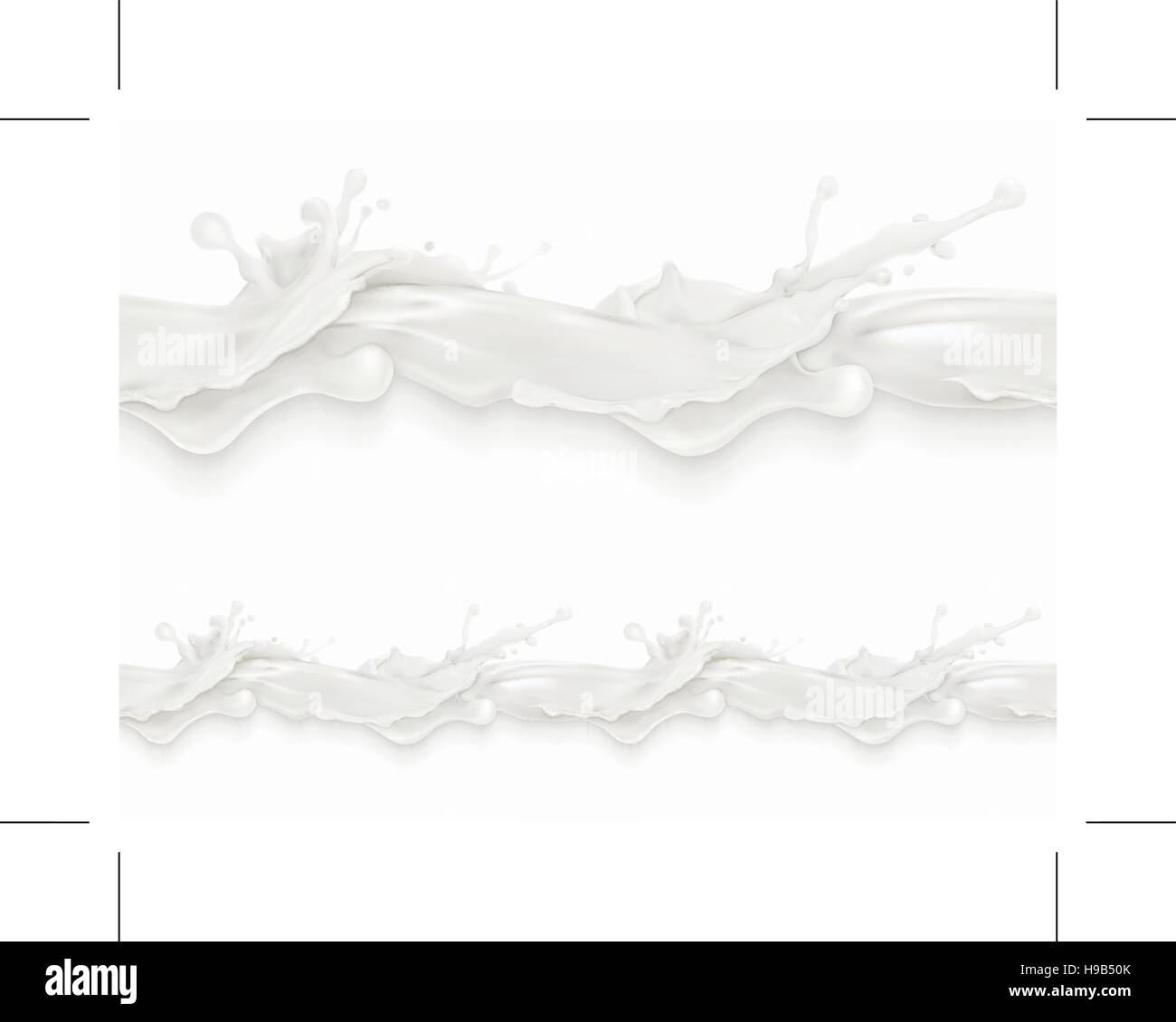 Splashes of milk, milky flow, seamless vector pattern Stock Vector ...