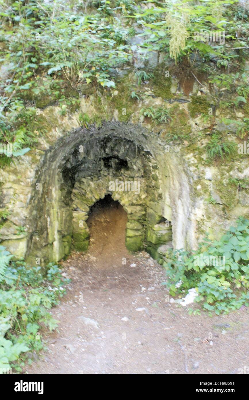 A cave near the Gilfenklamm / Cascate Di Stanghe, a crevice in northern ...