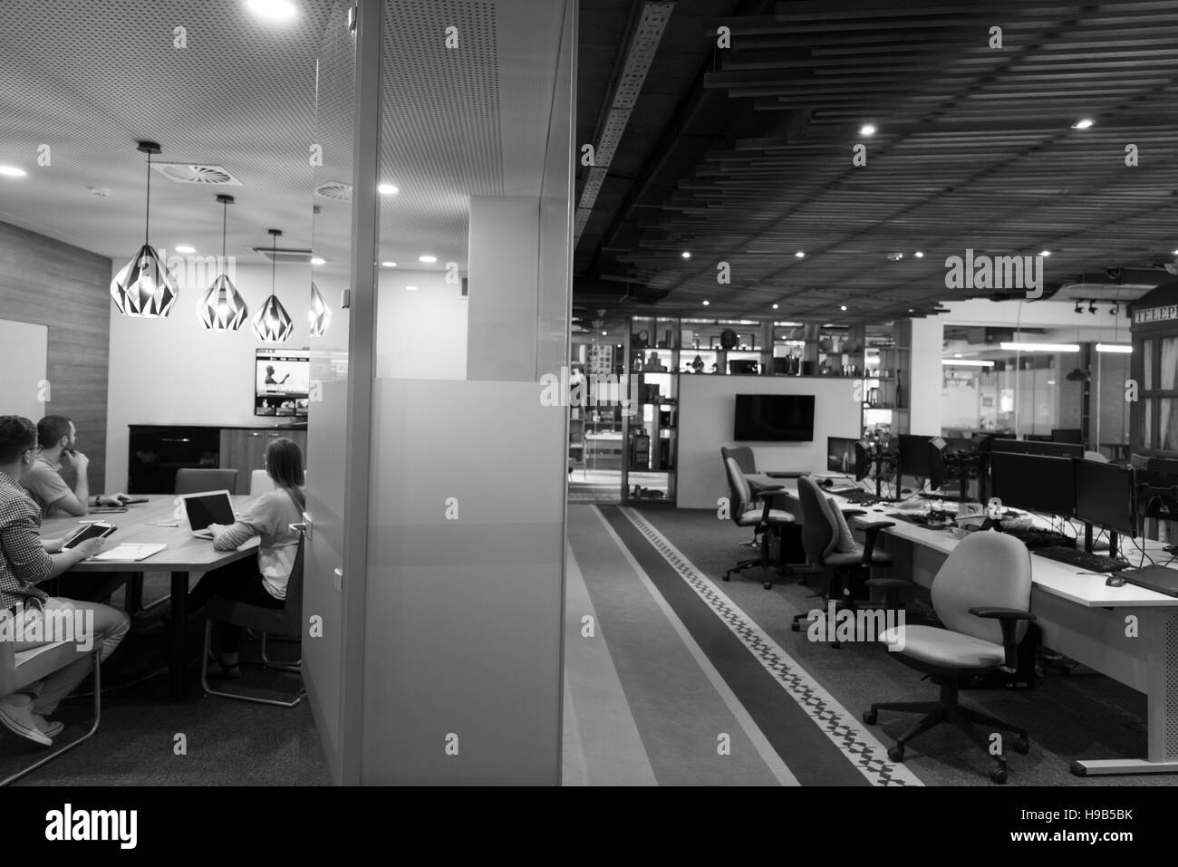 startup business team brainstorming on meeting working on laptop and ...
