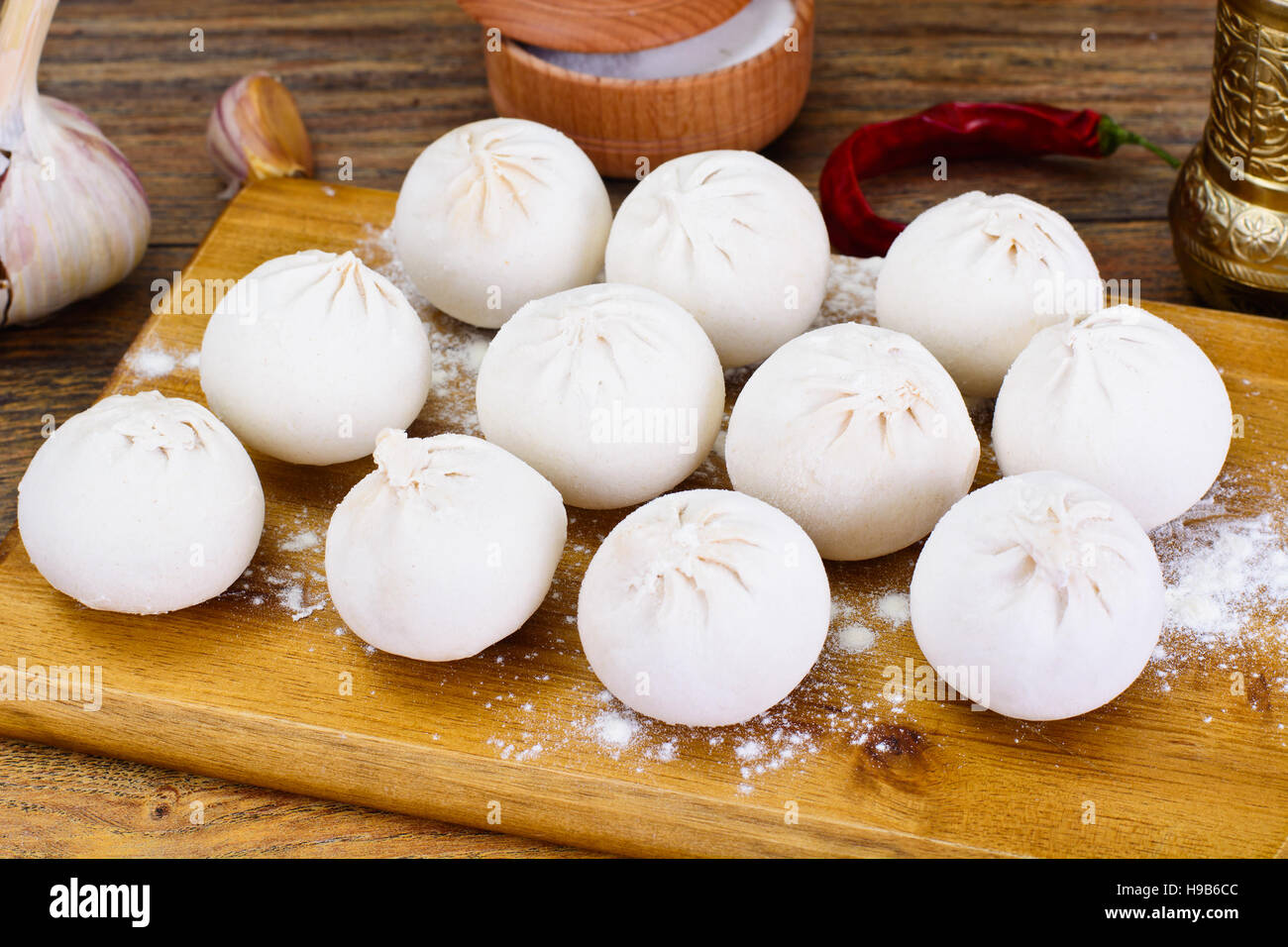 Khinkali National Dish of Georgian Cuisine Studio Photo Stock Photo - Alamy