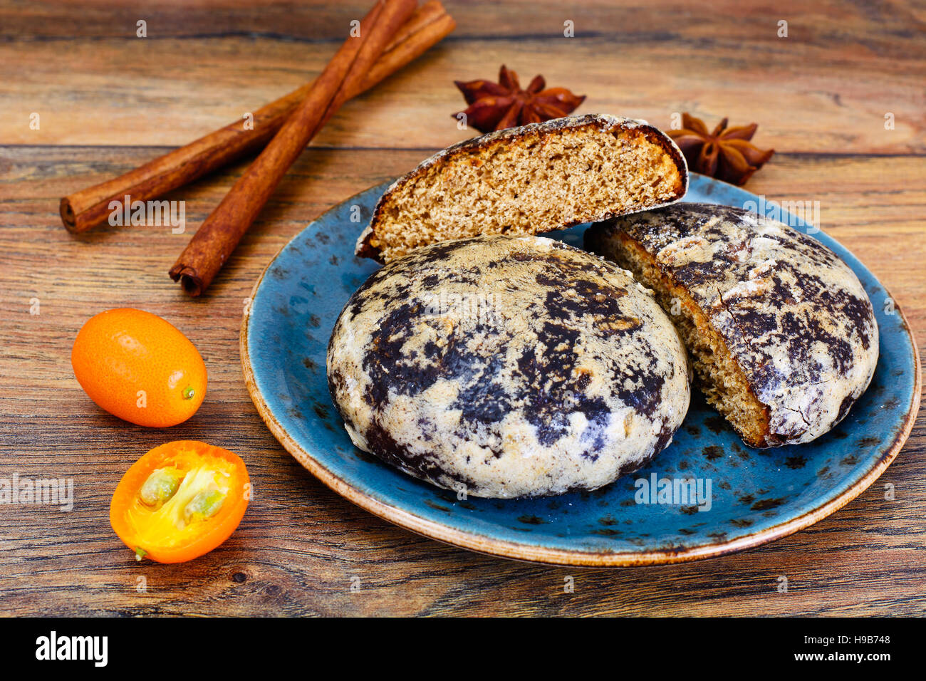 Freshly prepared delicious Gingerbread. Studio Photo Stock Photo - Alamy