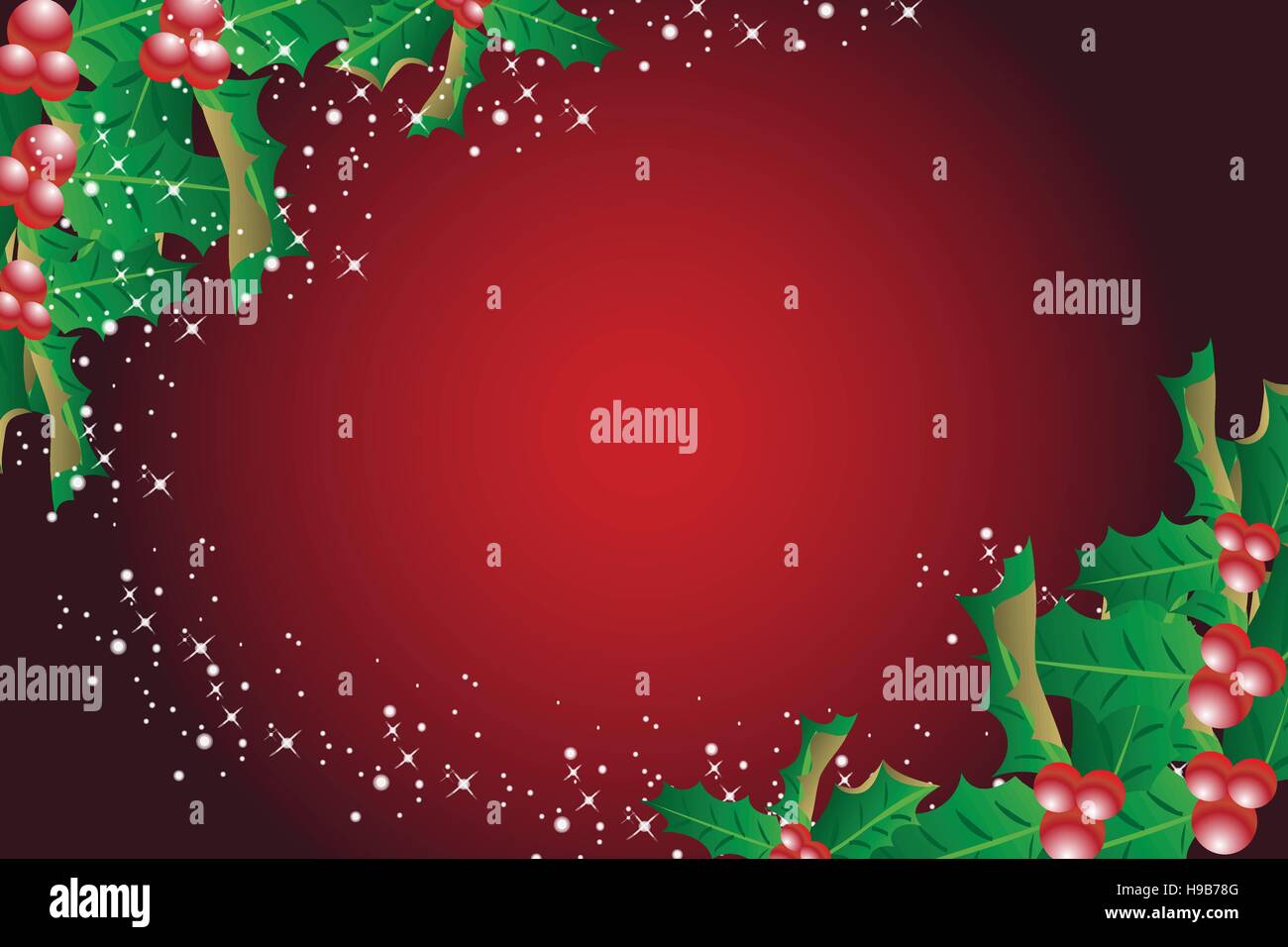 Mistletoe holly christmas decor Stock Vector Images - Alamy