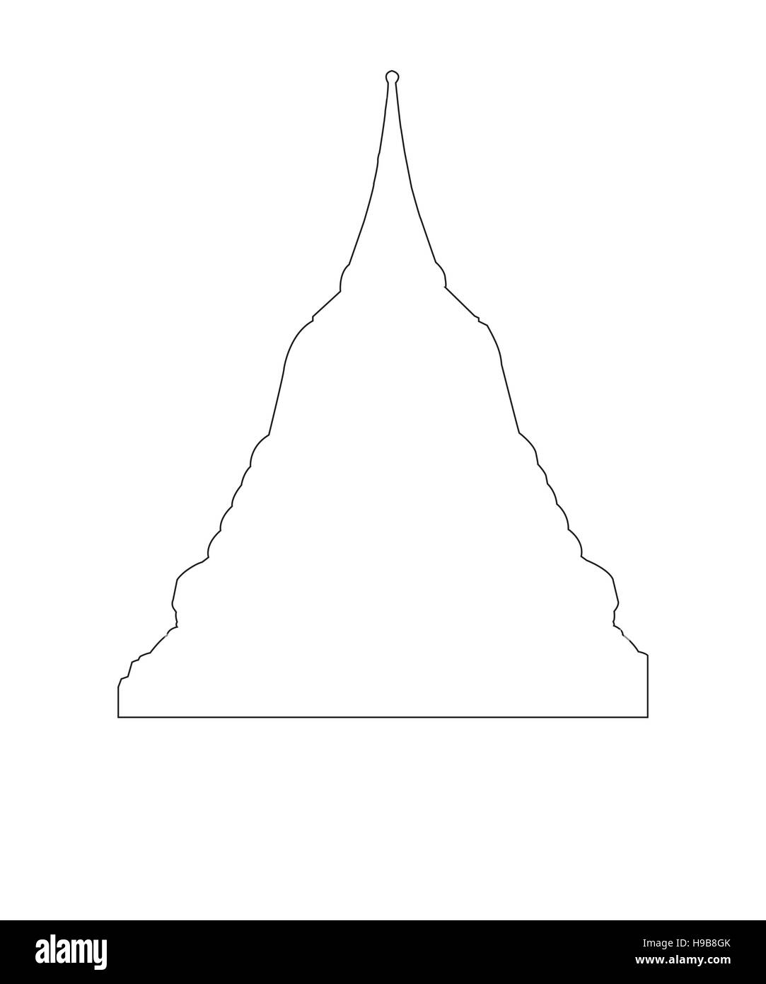 Thai Temple Path on the white background Stock Vector Image & Art - Alamy