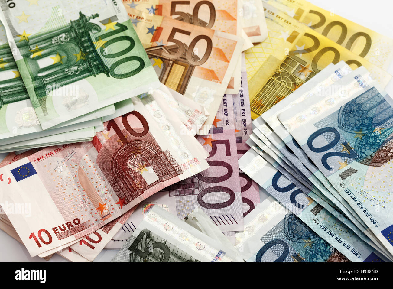 Various euro banknotes, full-format Stock Photo - Alamy