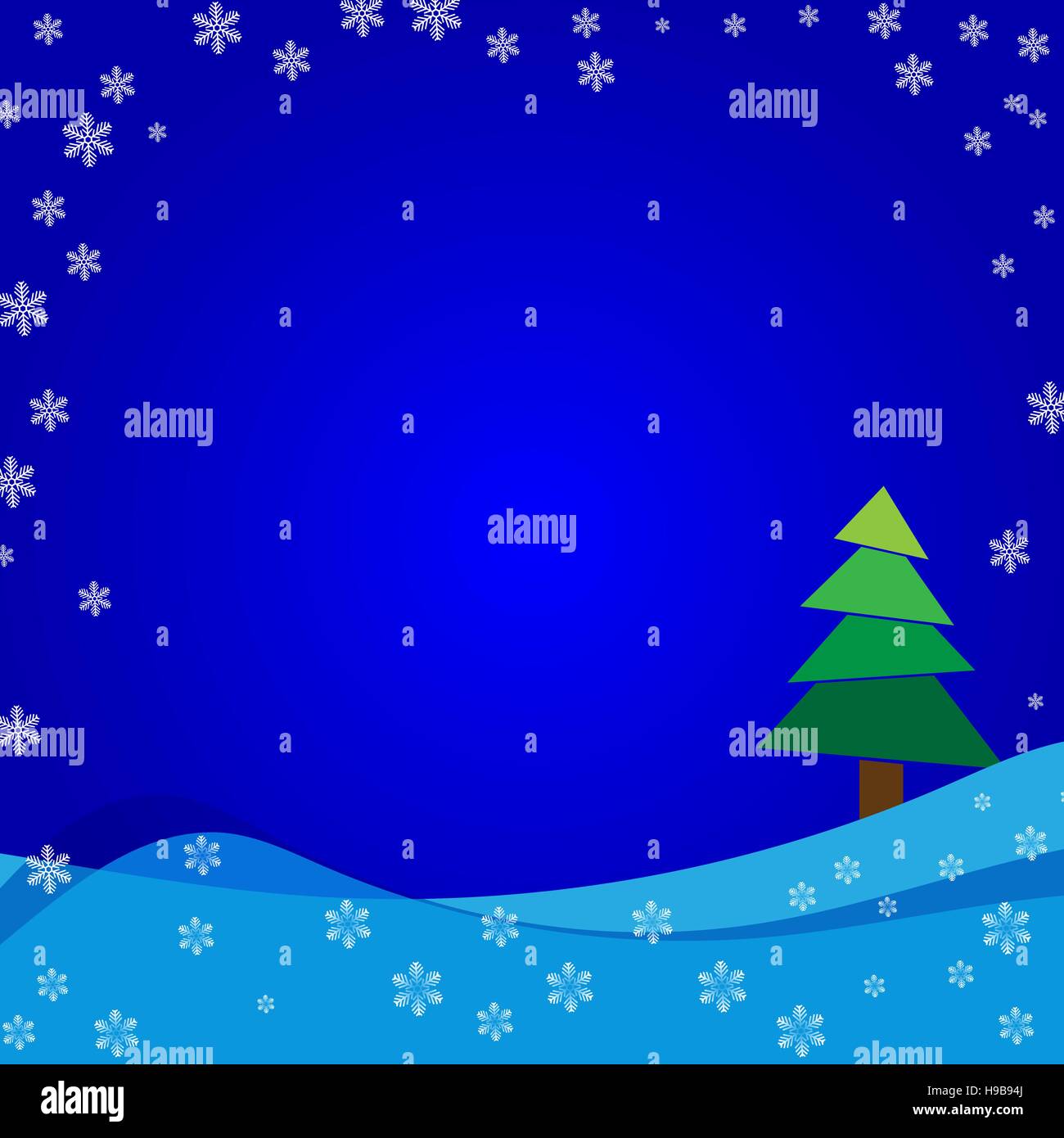 Happy New Year 2017 on winter background with snow and snowflakes Stock ...