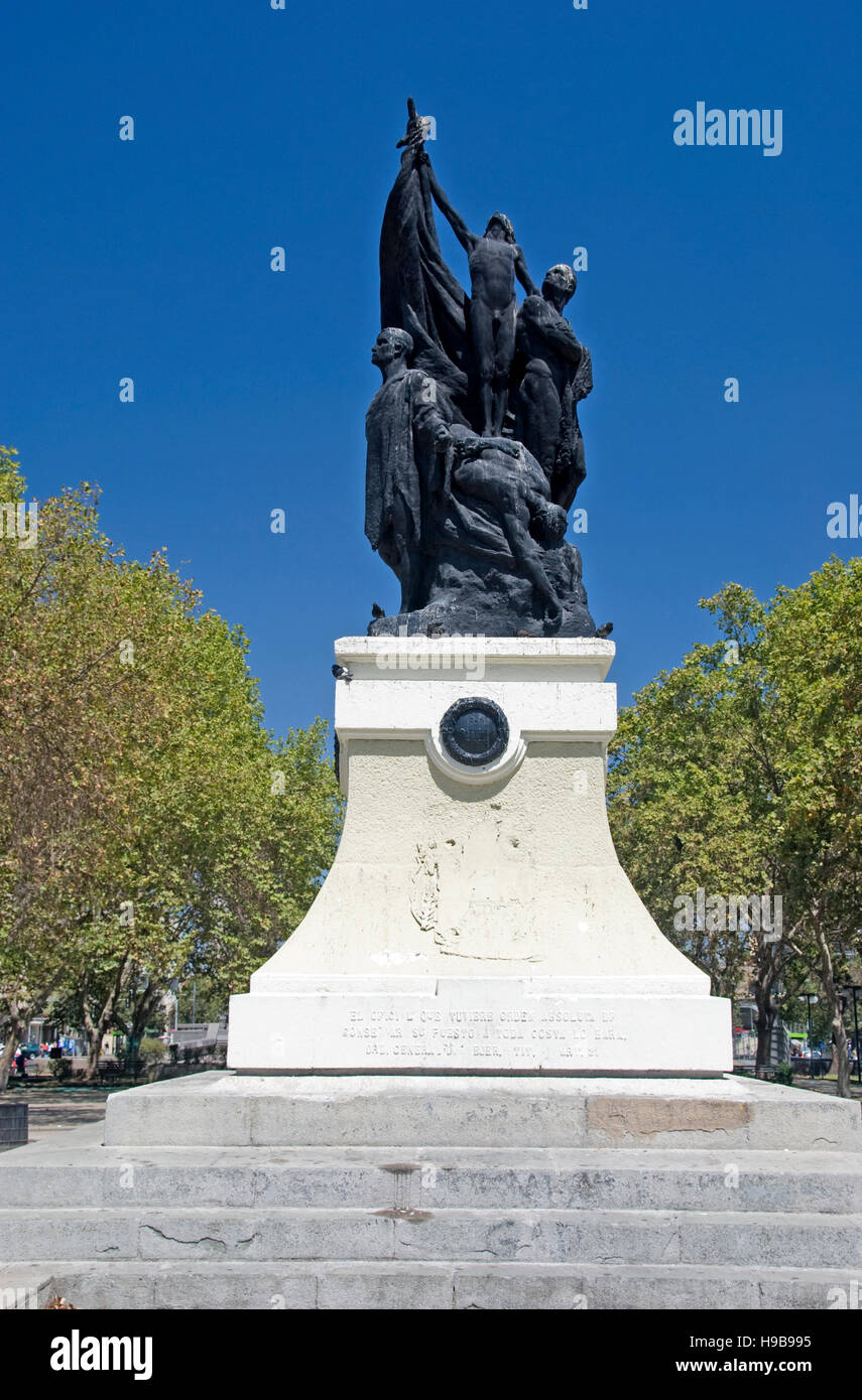 Monument "Heroes of the Battle at Concepción", Santiago de Chile, Chile ...