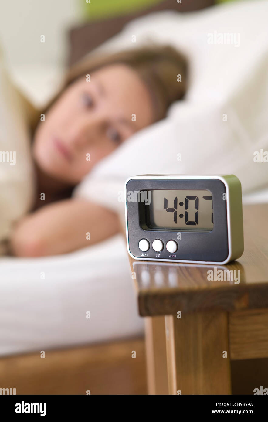 Women awake bed hi-res stock photography and images - Alamy